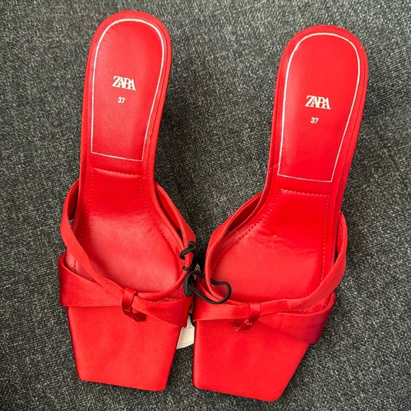 Zara | Shoes | Nwt Zara Satin Sandals | Poshmark